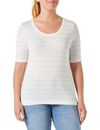 s.Oliver Damen T-Shirt Kurzarm, Blau, 44