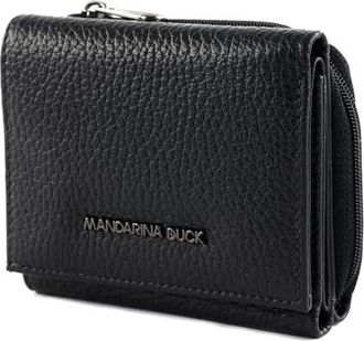 Mandarina Duck Mellow Leather Wallet, Accessoire de Voyage-Portefeuille Femmes, Noir, Taille Unique