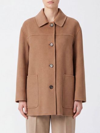 Max Mara S Max Mara Manteau court &agrave; simple boutonnage en pure laine vierge