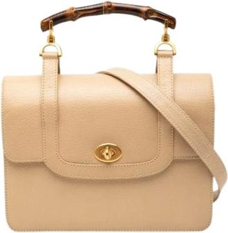 Gucci Pre-owned Bamboo Satchel - Femme - Pre-owned - Beige - Taille: ONE Size