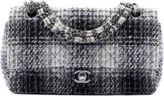 Chanel Sac bandouli&egrave;re matelass&eacute; vintage en tweed pr&eacute;-poss&eacute;d&eacute; - Femme - Pre-owned - Multicolore - Taille: ONE Size