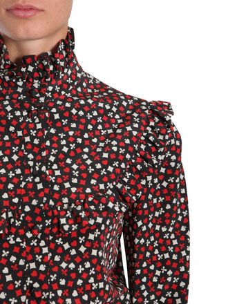 Saint Laurent Stand-Up Collar Shirt - Black