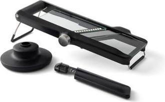 Chef'n Glas-Gemüsehobel mit 3 Schneidklingen in Geschenkbox, Kunststoff/Edelstahl, Schwarz, 42 x 19 x 12 cm