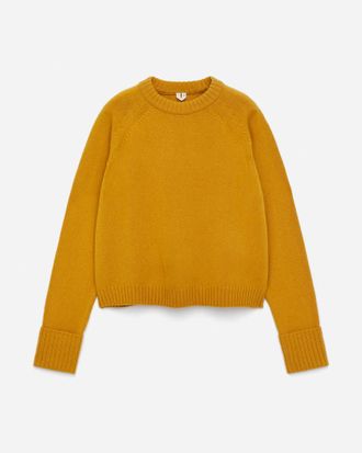 Arket Wollpullover Mit Umgeschlagenen &Auml;rmeln -Gelb