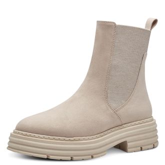 Marco Tozzi Damen Chelsea Boots zum Reinschlüpfen Plateau, Beige (Sand), 41