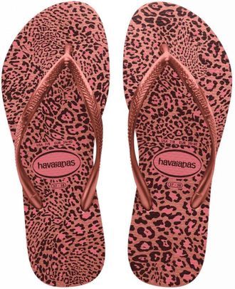 Havaianas Slim Animals Rosegolden Flipflop, Crocus Rose Golden Blush, 27/28 BRA (29/30 EU)