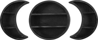 Generic Mond-Wandregale - -Dekorregal, Holzphasen-Display | Einzigartiges b&ouml;hmisches Wohnakzent-Set, dekoratives -Aufbewahrungsst&uuml;ck, Regaldekoration f&uuml;r Schl