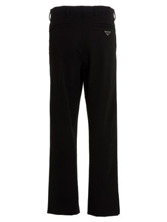 Prada Mens Black Polyester Casual Pants