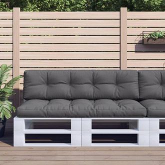 vidaXL Coussins de palette lot de 2 anthracite tissu - Vidaxl