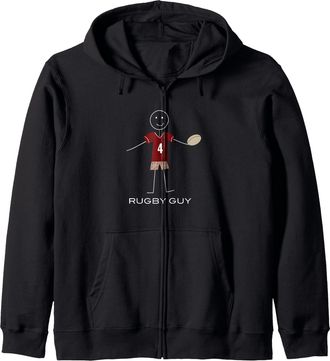 Whyitsme Design Lustiger Herren Rugby Guy, Boy Rugbyspieler Kapuzenjacke