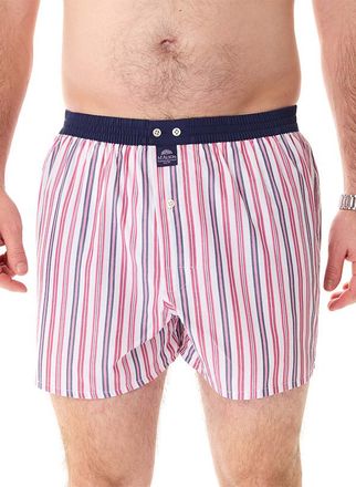MC Alson Herren Boxershorts rot Baumwolle gestreift