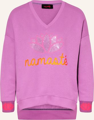 Miss Goodlife Miss Goodlife Oversized-Sweatshirt Mit Schmucksteinen pink