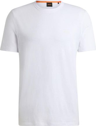 BOSS T-Shirt mit Logo-Detail - Wei&szlig;