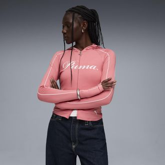 Puma Hoodie T7 Street Glam Femme, V&ecirc;tements, Rose, XL