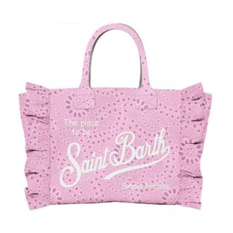 MC2 Saint Barth Femme, Sacs, Rose, Taille: ONE Size Sac Vanity Mini Rose avec Volants