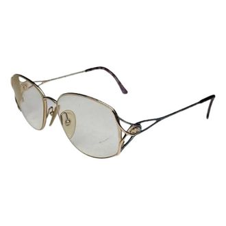 Dior Lunettes de soleil vintage en m&eacute;tal Pre-owned - Femme - Pre-owned - Jaune - Taille: ONE Size
