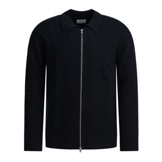 Nn.07 Harald Zip Sweater - - Knitwear - Herren - Blau - XL
