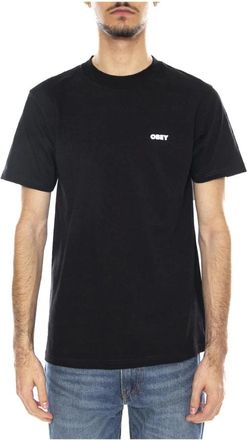 Obey Homme, Tops, Noir, Taille: S T-Shirt Col Rond
