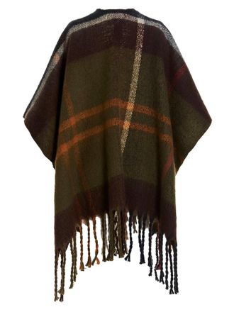 Barbour Boucle Check Print Cape - Black