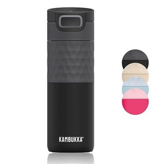 Kambukka Thermobecher 500ml - Kaffeebecher to go aus Edelstahl - Auslaufsicher & dicht - Isolierbecher, Travel & Coffee mug - hält 9h heiß/ 18h kalt - Modell E