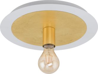 Eglo LED Deckenlampe Passano, Deckenleuchte, Stahl in weiss, gold, E27 Fassung