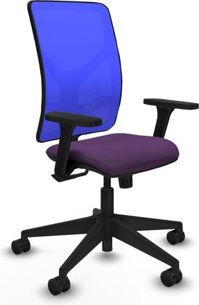 Piqueras y Crespo Computerstuhl mit 3D-Armen, h&ouml;henverstellbare Lendenwirbelst&uuml;tze, ausgestattet mit 3 Positionen und Schneideschaum, Blau/Violett