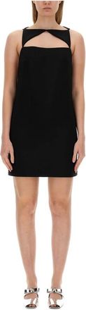 Versace Femme, Robes, Noir, Taille: 38 FR Wool Blend Straight Mini Dress