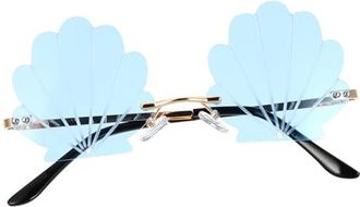 Valiclud Lunettes de Soleil Bleues à Texture Accessoires Photo pour Fêtes Légères et Confortables pour Festivals et Séances Photo