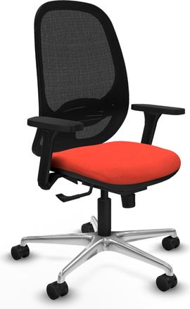 Piqueras y Crespo Cilanco Computerstuhl mit 3D-Armen, h&ouml;henverstellbare Lendenwirbelst&uuml;tze, ausgestattet mit Sincro 3-Positionen und Schneideschaum, Schwarz/Dunkelorang