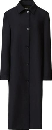Fabiana Filippi Homme, Manteaux, Noir, Taille: 2XS Manteau en Polyester Viscose &Eacute;lasthanne
