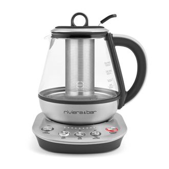 Riviera & Bar riviera&bar Elektrische Teekanne & Wasserkocher 0,8L - FUJIAN ZEN - Wasserkocher, Temperaturwahl, Edelstahl und Glas, Warmhaltefunktion, 20,5x22,5x20,