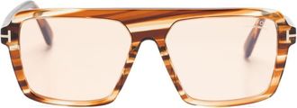 Tom Ford Eyewear lunettes de soleil Vincent - Marron