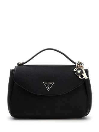 Guess Umh&auml;ngetasche Handtasche Evie Top Handle Flap Bag Black schwarz