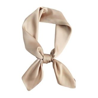 Generic Produit catégorie Silk Scarves | Produit titre Écharpe 70 cm Polka Cou Couleur Écharpe Femme Polyvalente Élégante Accessoire Couture (Khaki, One Size)