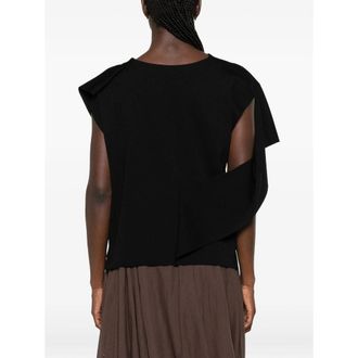 CFCL Asymmetric Draped Shirt - Black