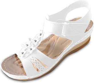 Generic Sandales pour femme - Douces et confortables - Plates - Antidérapantes - Chaussures aquatiques - Chaussures de plage confortables - Chaussures dété à 