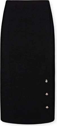 Elena Miro Femme, Jupes, Noir, Taille: 42 FR Jupe crayon en crêpe extensible