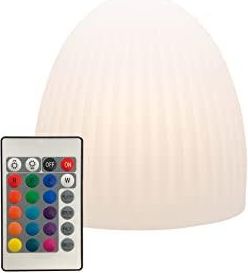 8 Seasons design Shining Cage, LED Kugellampe 37 x 39cm (wei&szlig;), mit Farbwechsler (15 Farben), inkl. Leuchtmittel, runde Leuchte, als Tischlampe, B&uuml;ro, Lounge, B