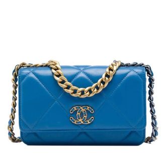 Chanel Pre-owned Cuir sacs-chanel - Femme - Pre-owned - Bleu - Taille: ONE Size