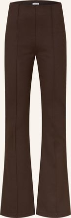 Mrs & Hugs Mrs & Hugs Bootcut-Hose Aus Jersey braun