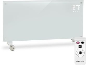 Klarstein Elektroheizung, Konvektor-Heizung mit Bodenrollen, Mobile Elektroheizung Energiesparend, Schlanke, Leise Heizung Elektrisch, Standgerät Heizkörper Ele