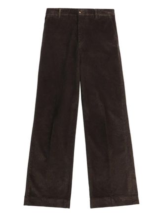 Fay Cordhose mit weitem Bein - Braun