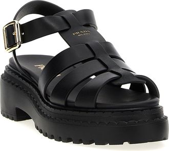 Prada Monolith Sandal - Black