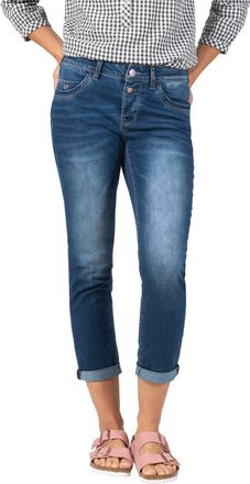 Timezone 7/8 Damen Jeans Slim NALITZ 7/8- Mid Waist - Slim Fit - Blau W25-W33, Größe:W 33, Farbe:3014-3838 Brisk Blue Wash