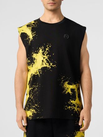 Plein Sport D&eacute;bardeur en coton avec imprim&eacute; abstrait et logo Hexagon