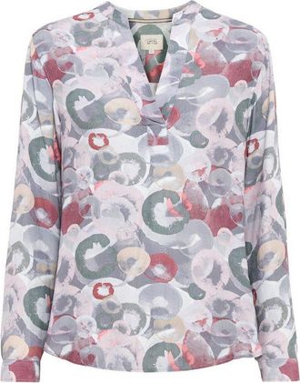 Camel Active Langarmbluse Schlupfbluse mit Stehkragen