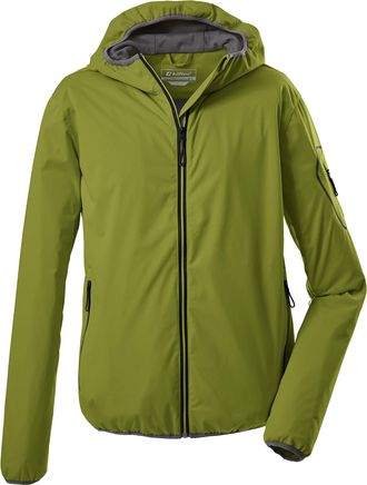 Killtec Herren Softshelljacke/Übergangsjacke mit Kapuze, packbar Trin MN SOFTSHELL JCKT, dunkellime, M, 36870-000