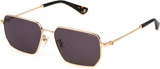 Police Sonnenbrille in Ros&eacute;gold mit grauen Gl&auml;sern - - Accessories - unisex - Gelb - 57 MM