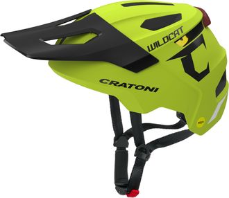Cratoni Kinderhelm Wildcat MIPS Fahrradhelm MTB-Helm Allroundhelm S/M 49-56 cm (Lime matt)