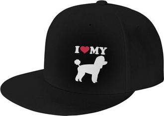 Generic Jadore Les Caniches Homme Femme Snapback Chapeau Protection Solaire Casquette Hip Hop Anti-UV Casquette De Baseball pour Golf Trucker Camping